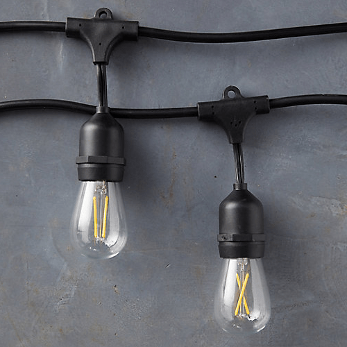 Commercial LED Light Strand, Black – Outdoor Space Designs