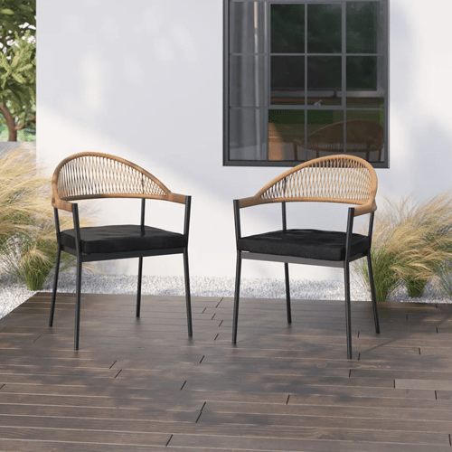 Dagostino Stacking Patio Dining Chair (Set of 2) – Outdoor Space Designs