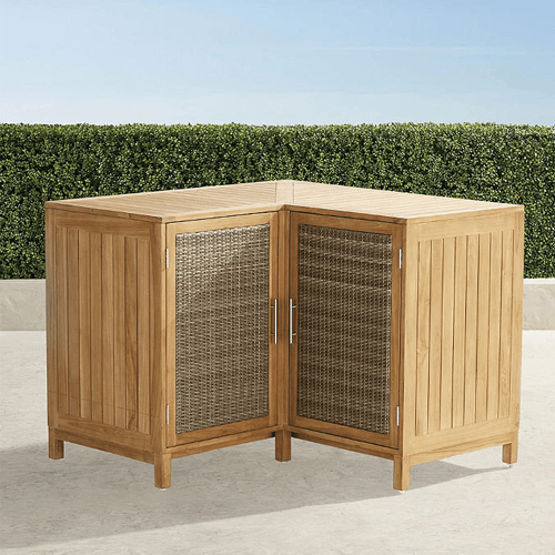 Isola Outdoor Kitchen in Natural Teak – Outdoor Space Designs