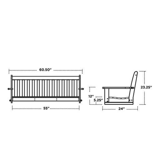 Polywood Slat Swing – Outdoor Space Designs