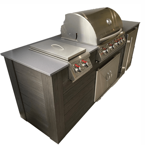 Pro-Fit 8-Foot Outdoor Kitchen Island, Onyx – Outdoor Space Designs
